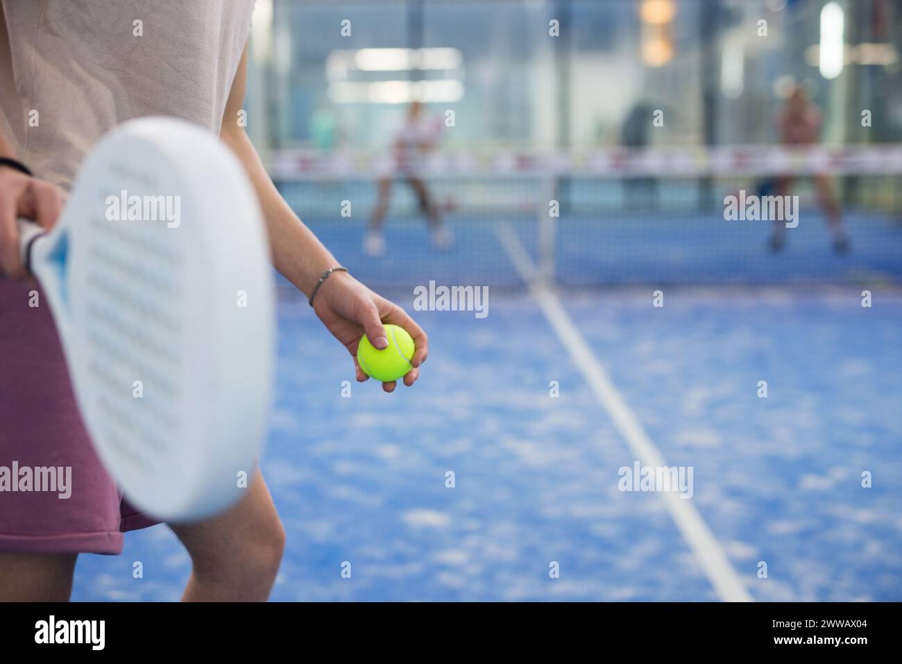 Image of a padel racket and a ball Stock Photo - Alamy