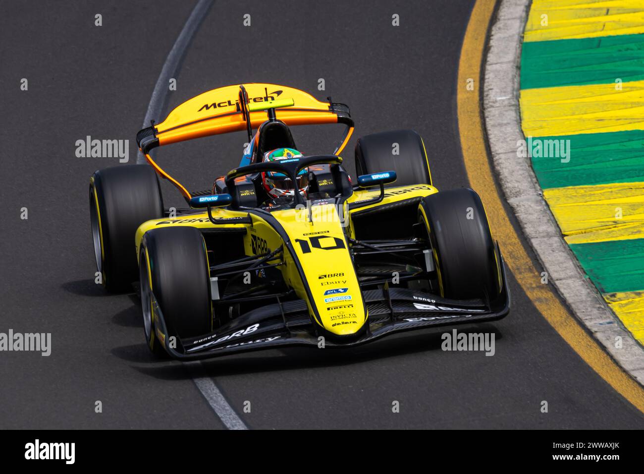 10 BORTOLETO Gabriel (bra), Invicta Racing, Dallara F2 2024, action ...