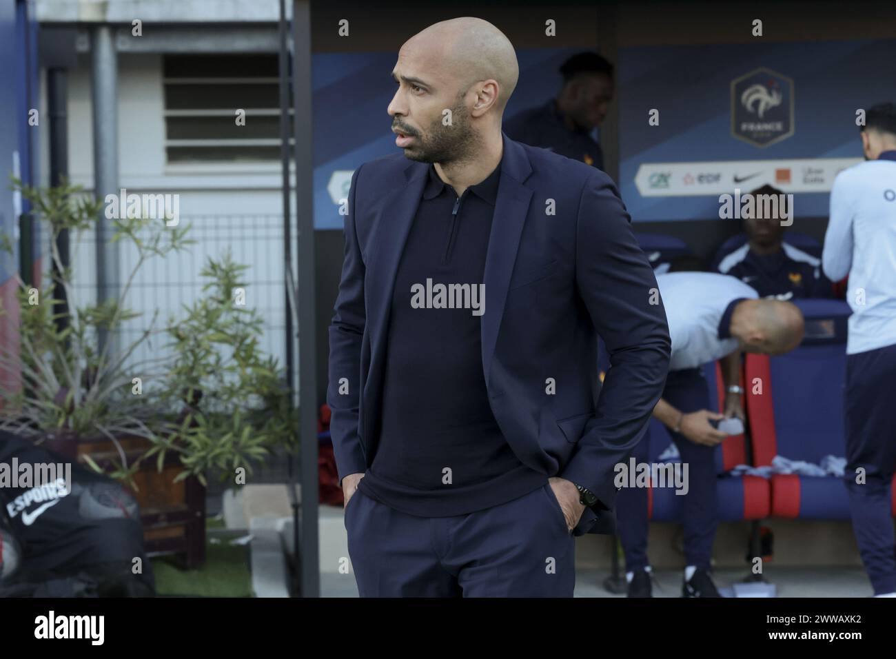 Coach of France Thierry Henry during the International Under 23 ...