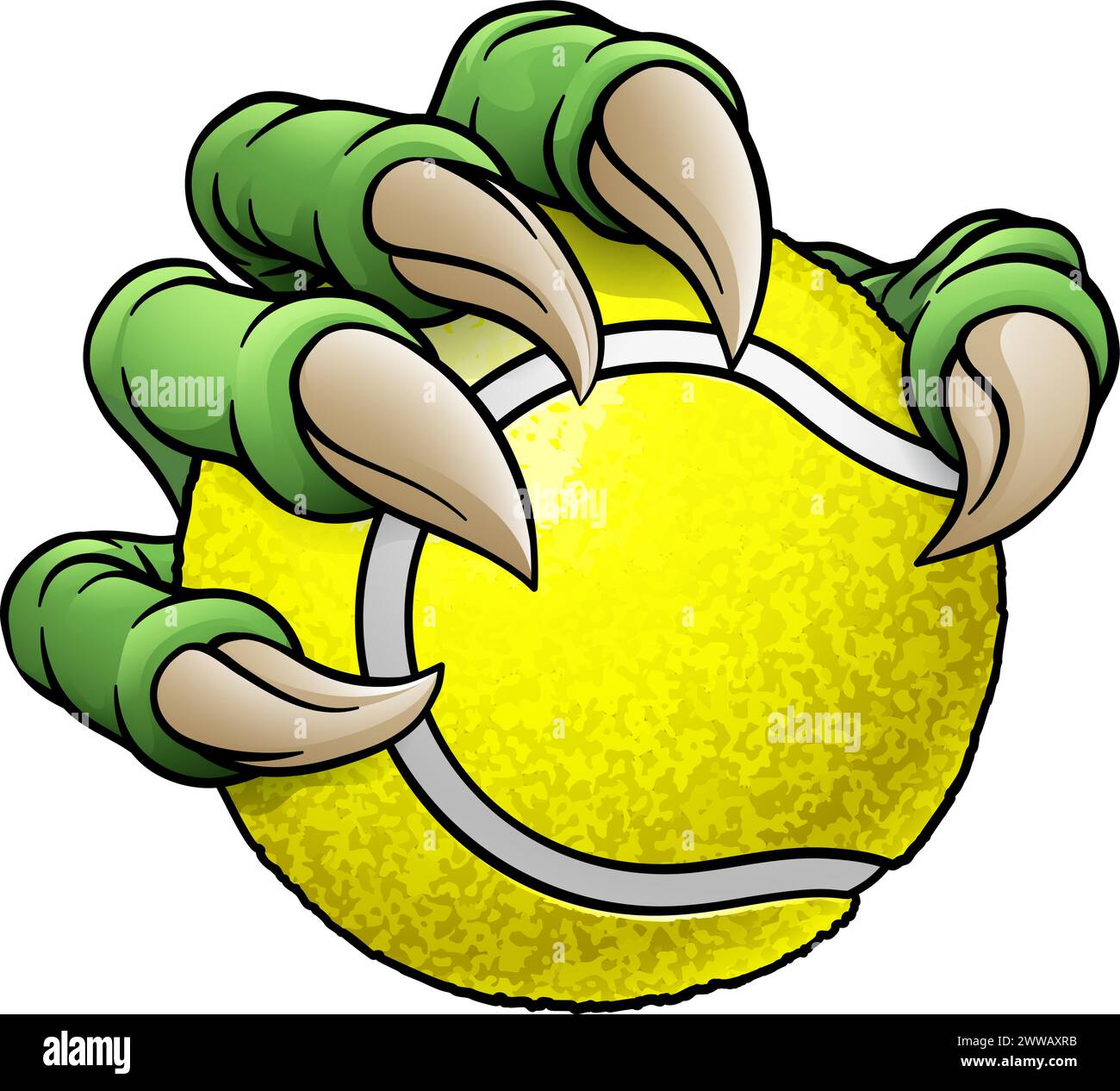 Tennis Ball Claw Cartoon Monster Animal Hand Stock Vector Image & Art ...
