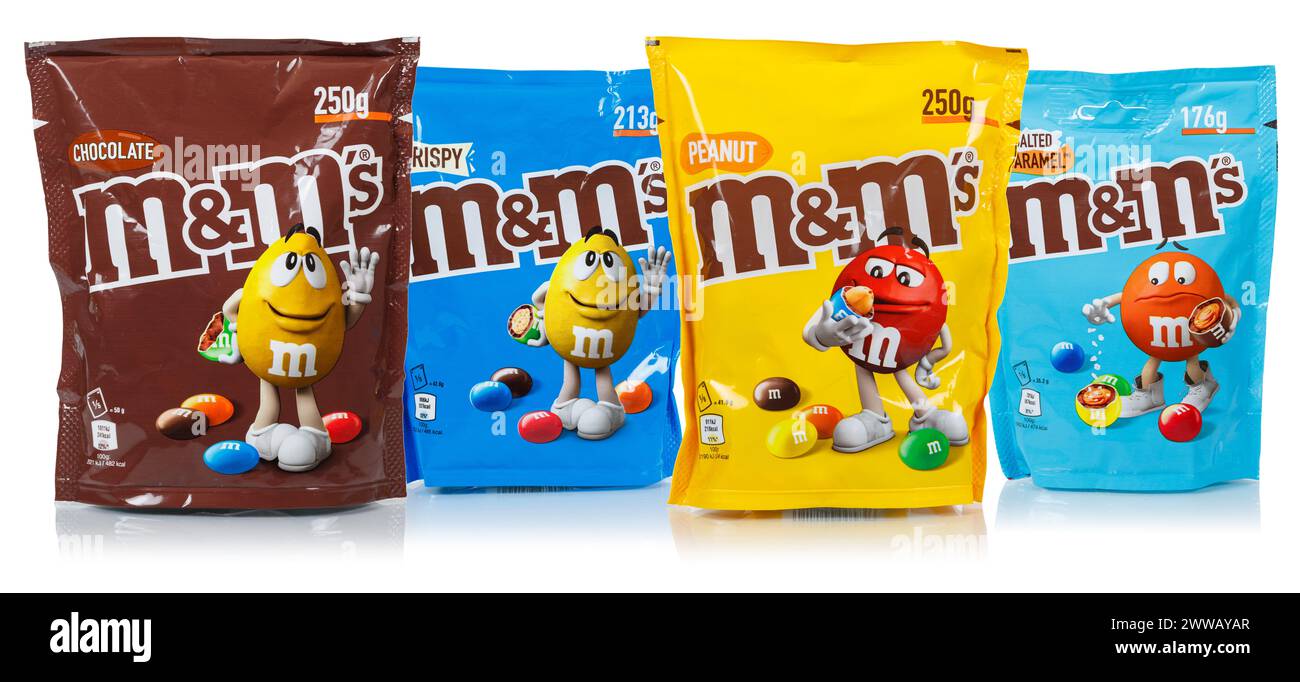 Stuttgart, Germany - May 19, 2023: Different M&M's chocolate ...