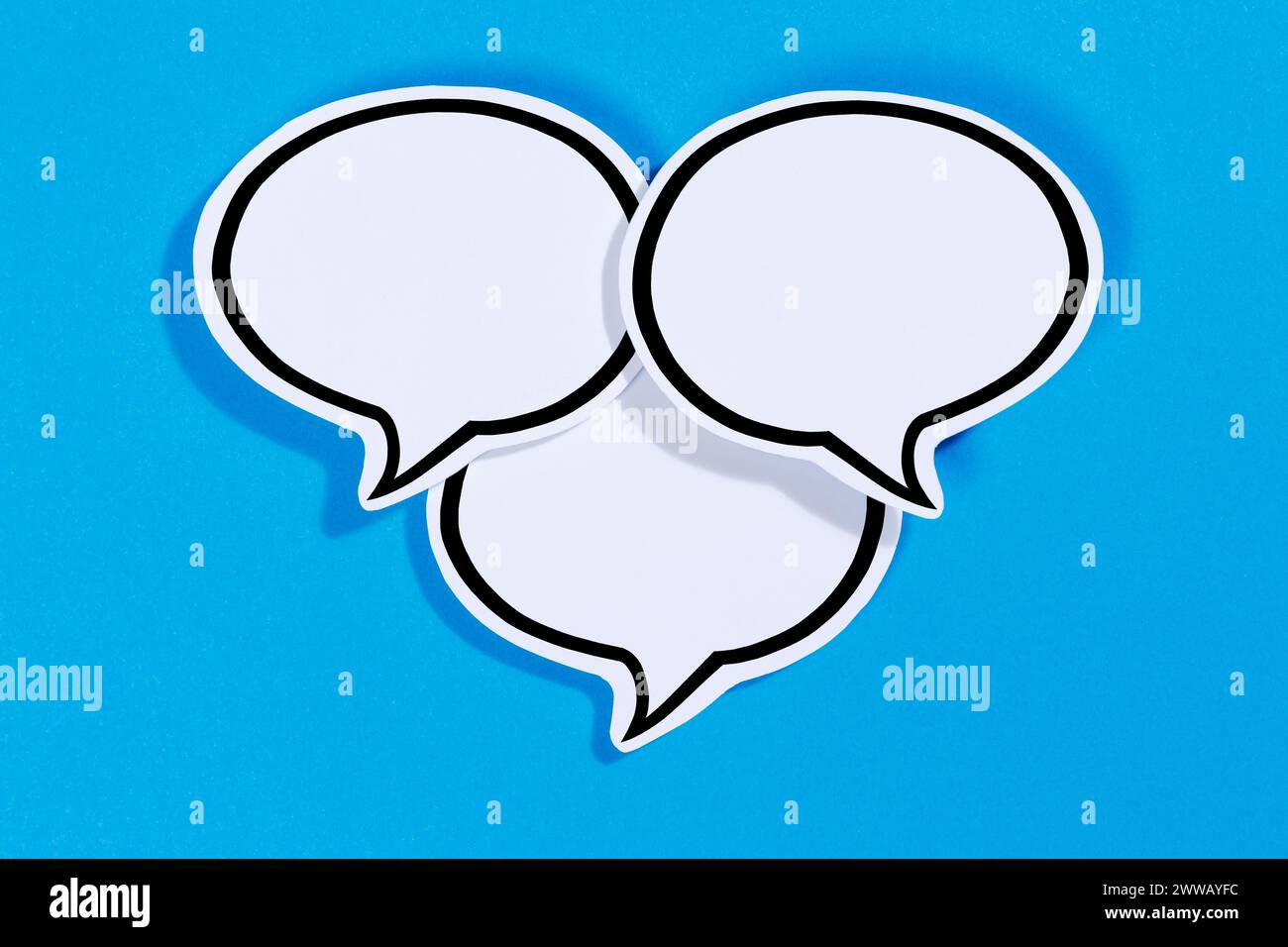 Speech bubbles with copyspace copy space communication information info ...