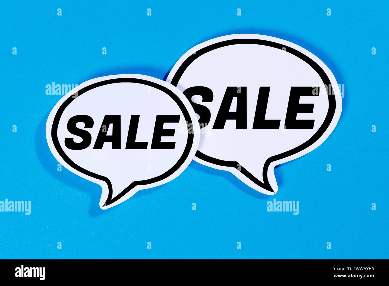 Sale shopping offer speech bubbles communication business concept say ...