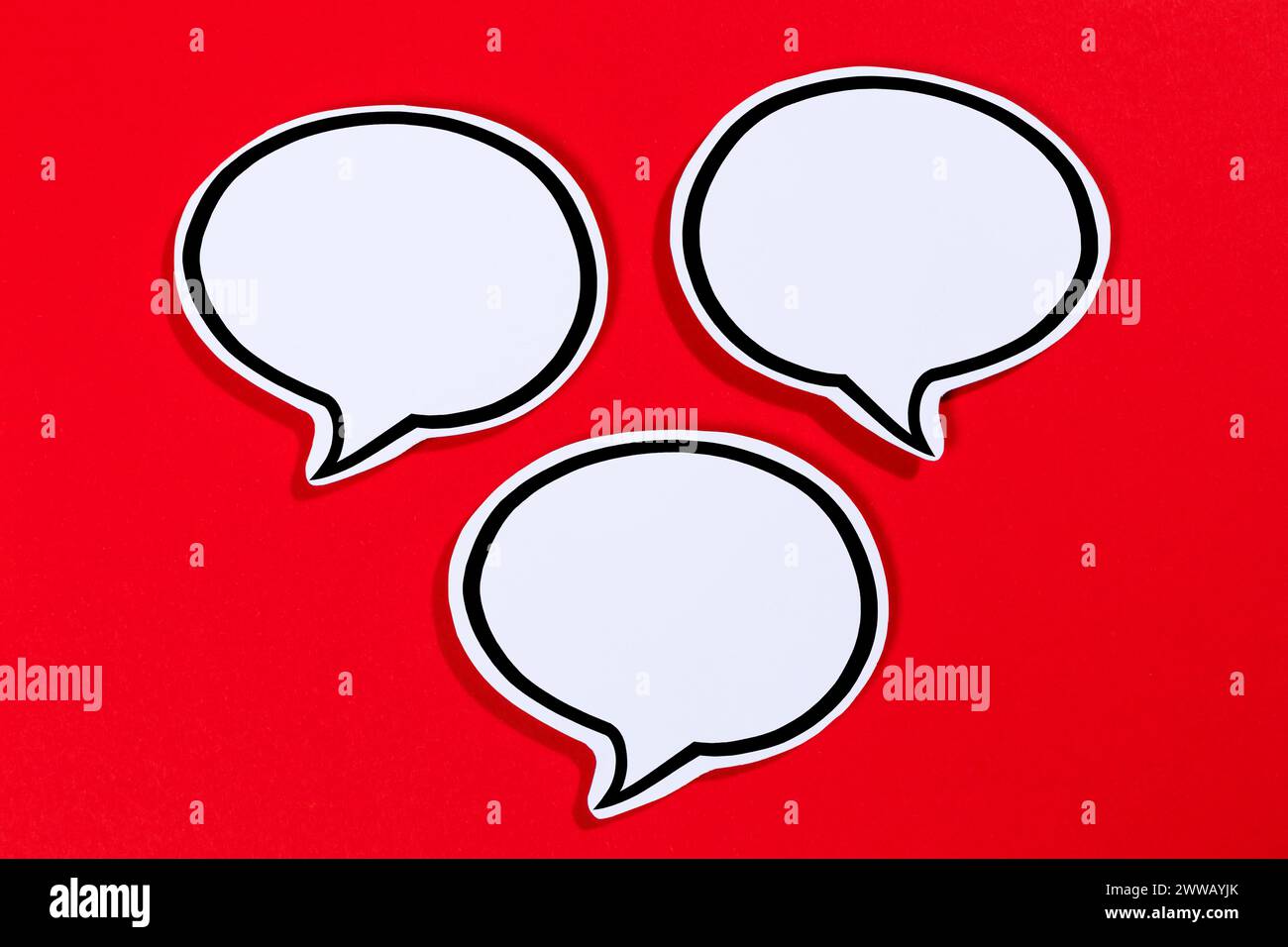 Speech bubbles with copyspace copy space communication information info ...