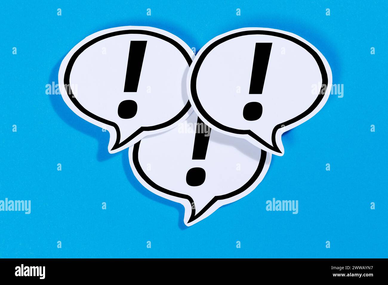 Exclamation mark attention notification alert alarm notice symbol ...