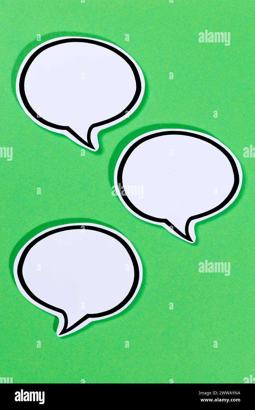 Speech bubbles with copyspace copy space communication information ...