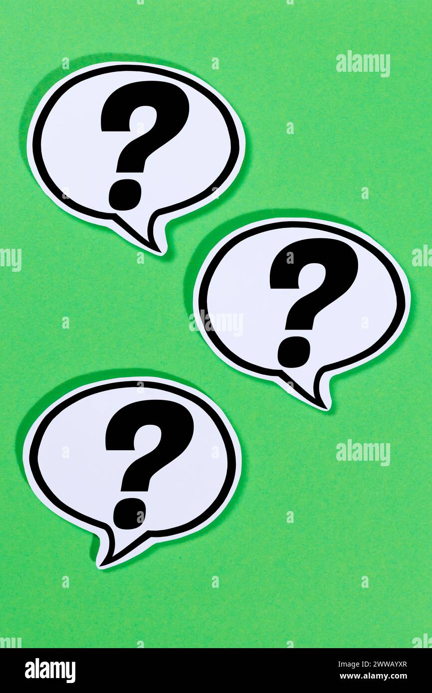 Question mark as a symbol for asking questions ask help problem information support speech ...