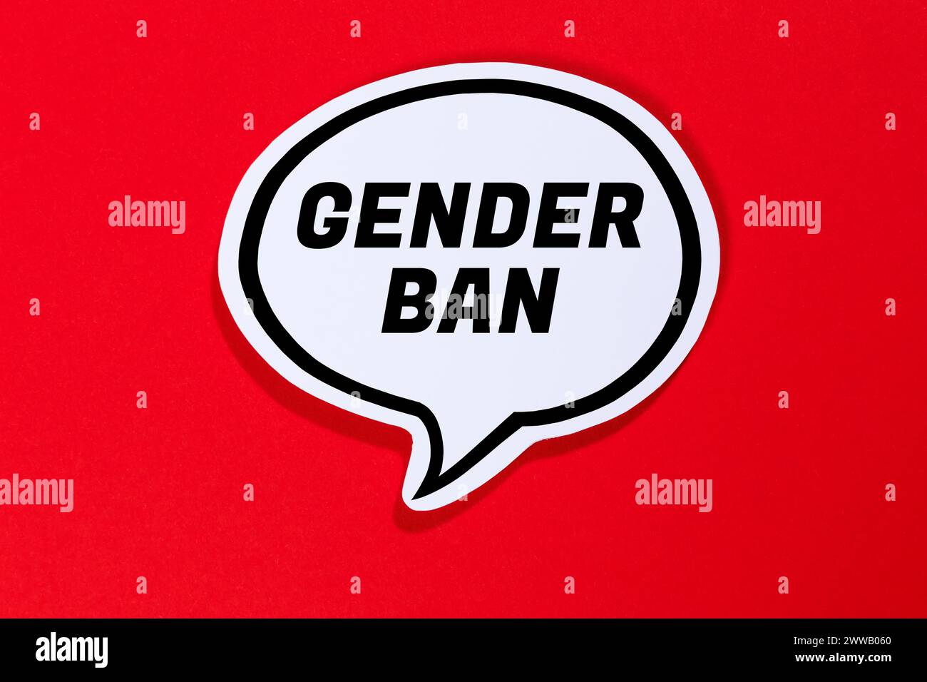 Gender ban against gender-appropriate language in speech bubble ...