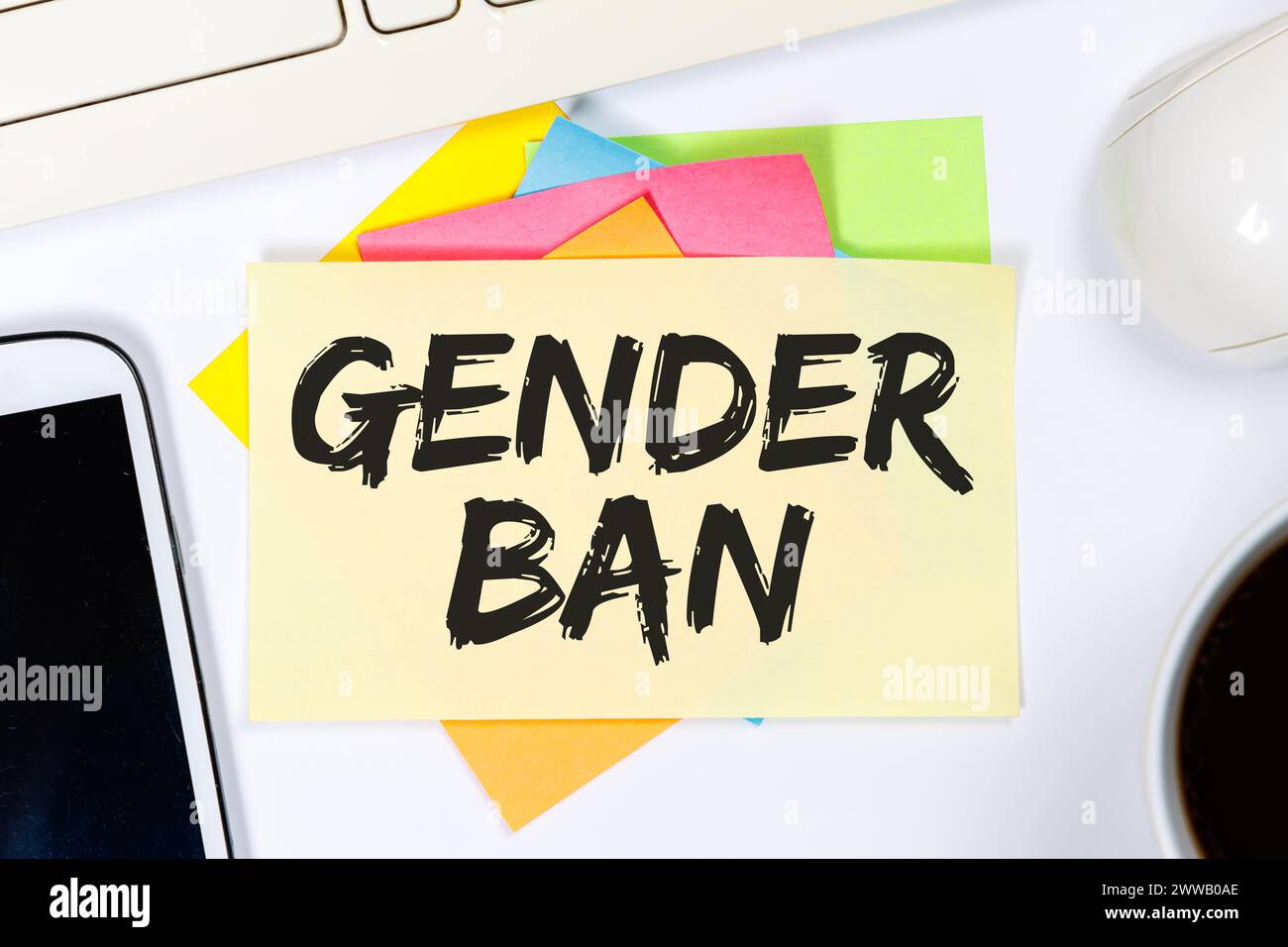 Gender ban against gender-appropriate language communication concept on ...
