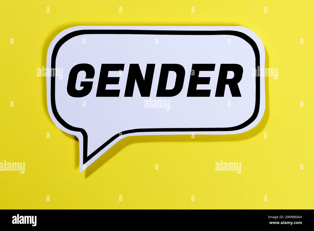 Gender as a symbol for gender-appropriate language in speech bubble ...