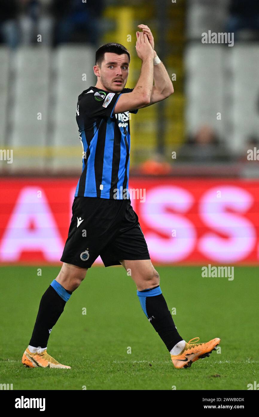 Brugge, Belgium. 14th Mar, 2024. Hugo Vetlesen (10) of Club Brugge ...