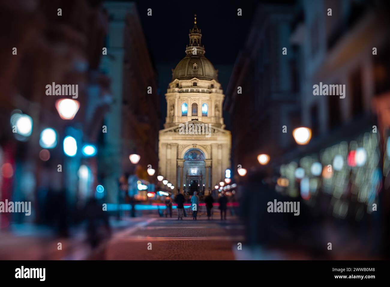Budapest, Hungary - January 26, 2024: Blurry crowd against the ...