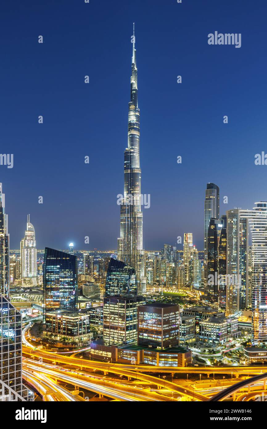 Dubai Burj Khalifa skyline tallest building in the world portrait ...