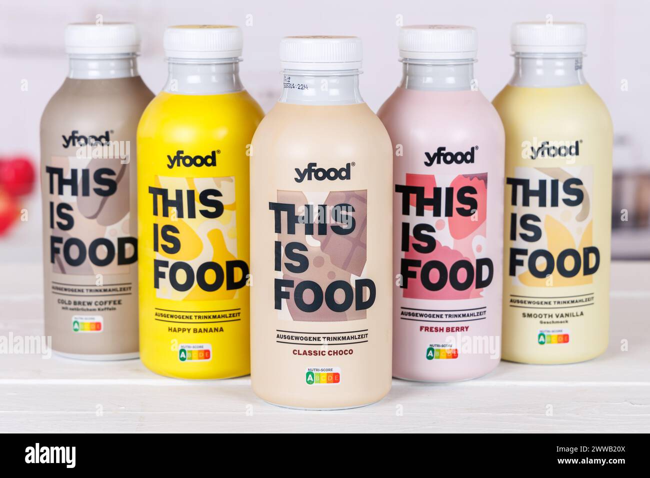 Stuttgart, Germany - February 29, 2024: yfood This is Food drinking ...