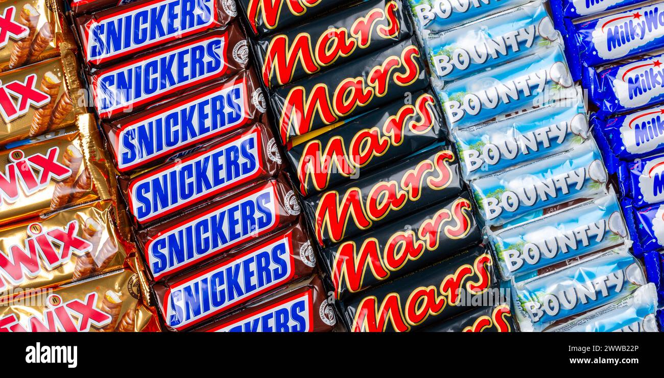 Stuttgart, Germany - November 7, 2023: Products of Mars Inc. company ...