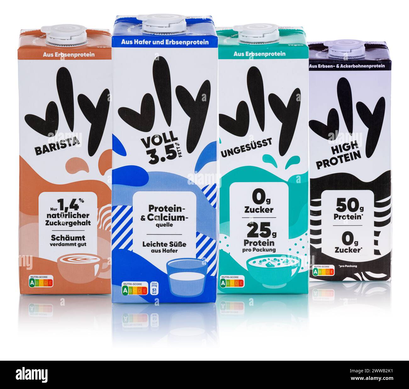 Stuttgart, Germany - March 4, 2024: Vly vegan pea milk substitute ...