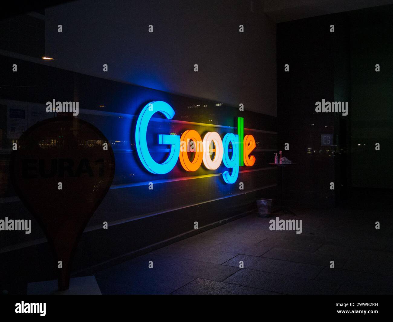 Zurich, Switzerland - February 26. 2022: the colorful Google company ...