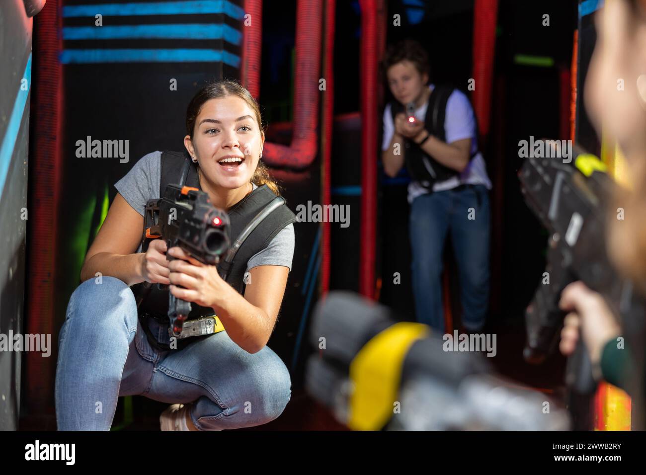 Laser tag maze hi-res stock photography and images - Alamy