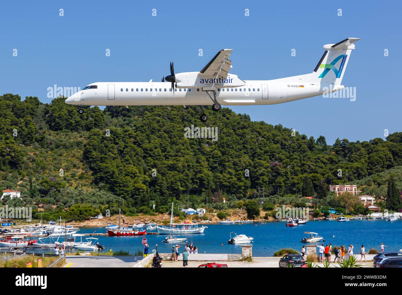 Skiathos, Greece - June 30, 2023: Avanti Air De Havilland Dash 8 Q400 ...