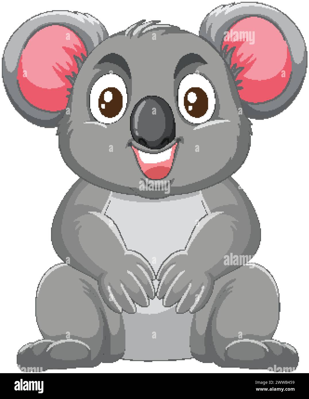 Adorable vector illustration of a smiling koala Stock Vector Image ...