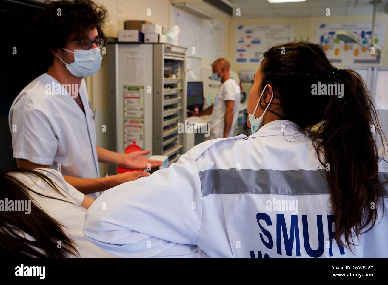 Shock room in the intensive care unit of a university hospital Stock ...