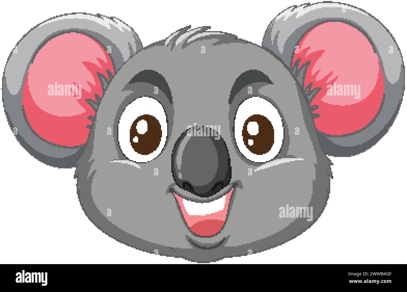 Vector illustration of a happy koala face Stock Vector Image & Art - Alamy