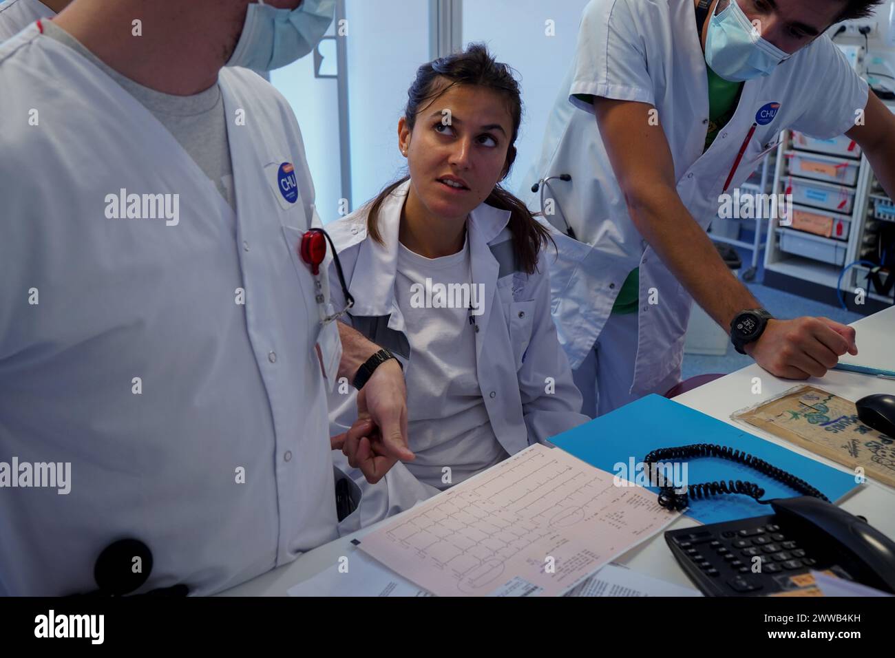 Shock room in the intensive care unit of a university hospital Stock ...