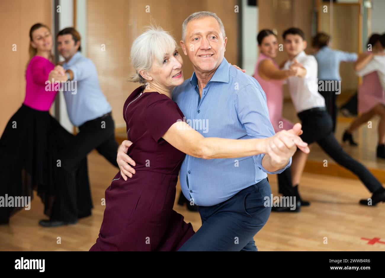 mature women with partner dance Tango Stock Photo - Alamy