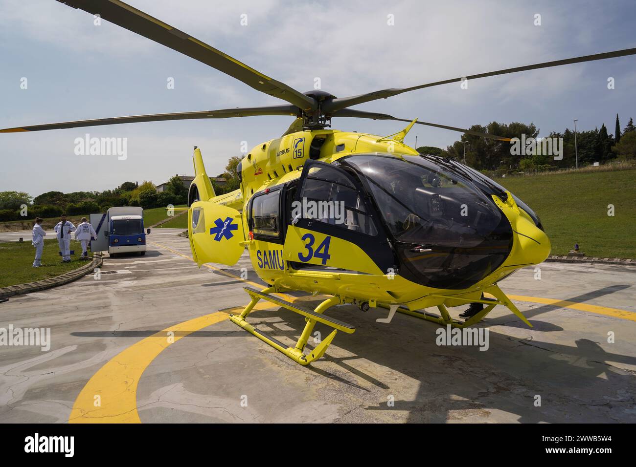 The SMUR helicopter transports patients 24 hours a day, 7 days a week ...