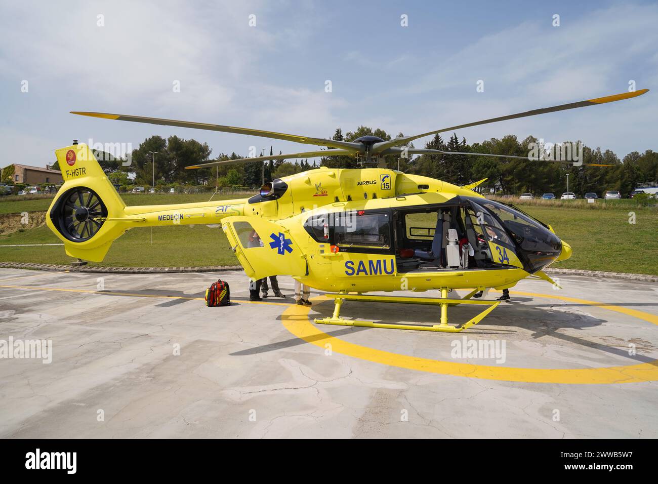 The SMUR helicopter transports patients 24 hours a day, 7 days a week ...