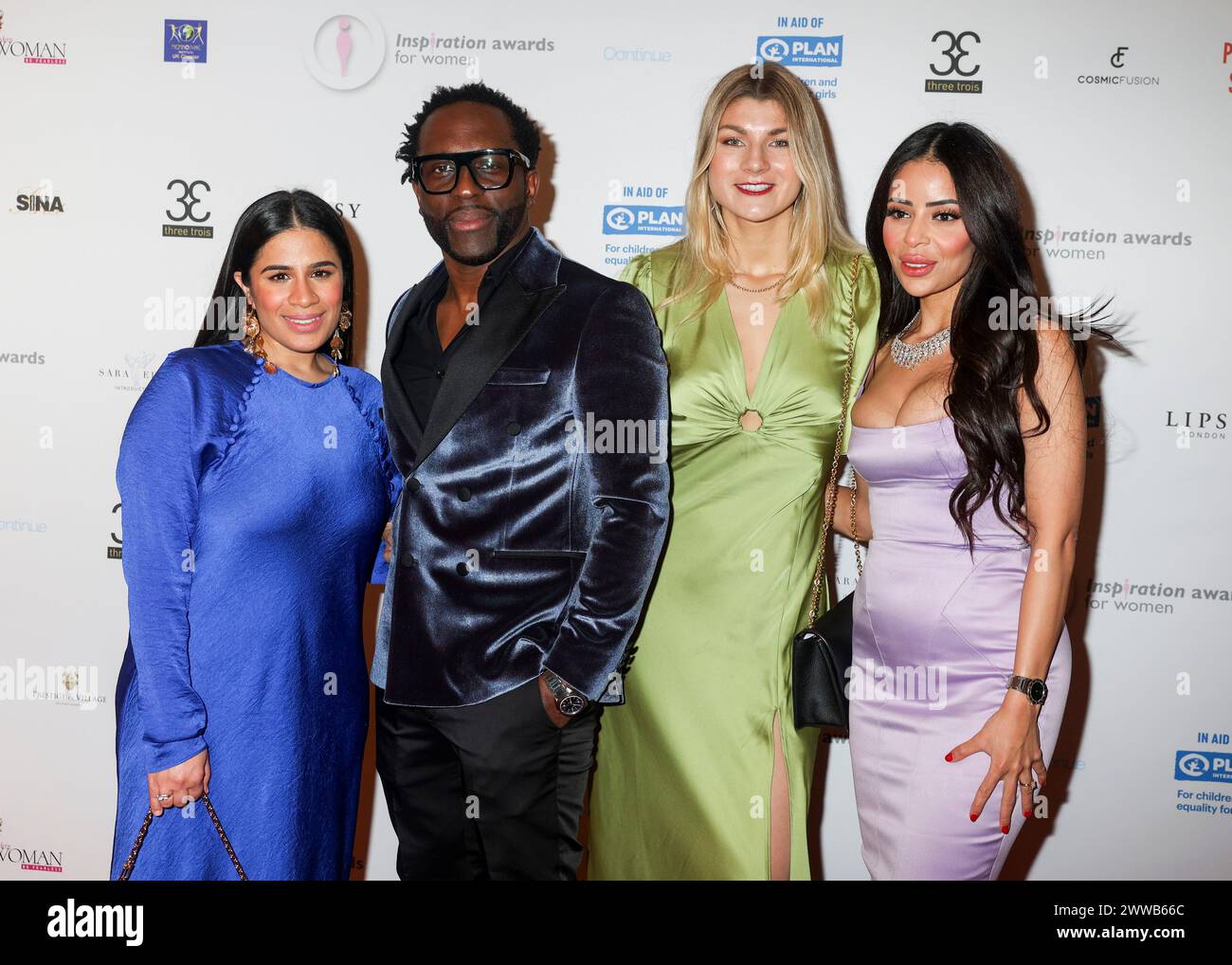 London, UK. 22nd Mar, 2024. Amina Khan, Tre Lowe, Flo Edwards and Enas ...
