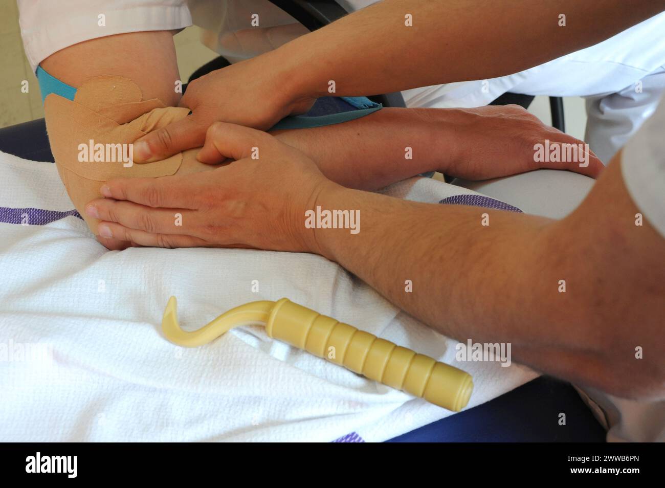 Physiotherapy session in the aftercare and rehabilitation department of ...