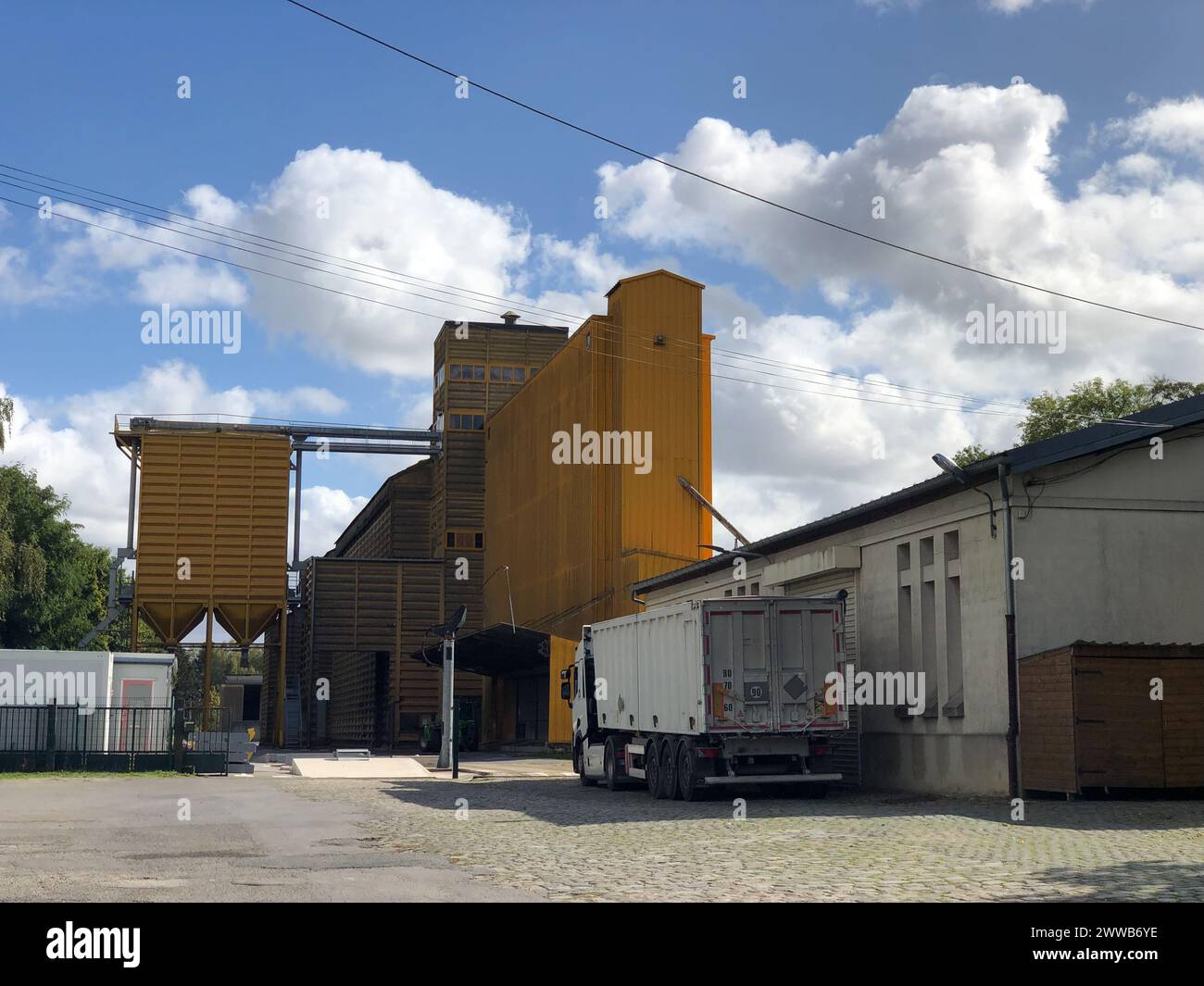 Silos near a railway line. Hauts-de-France has many silos near stations ...