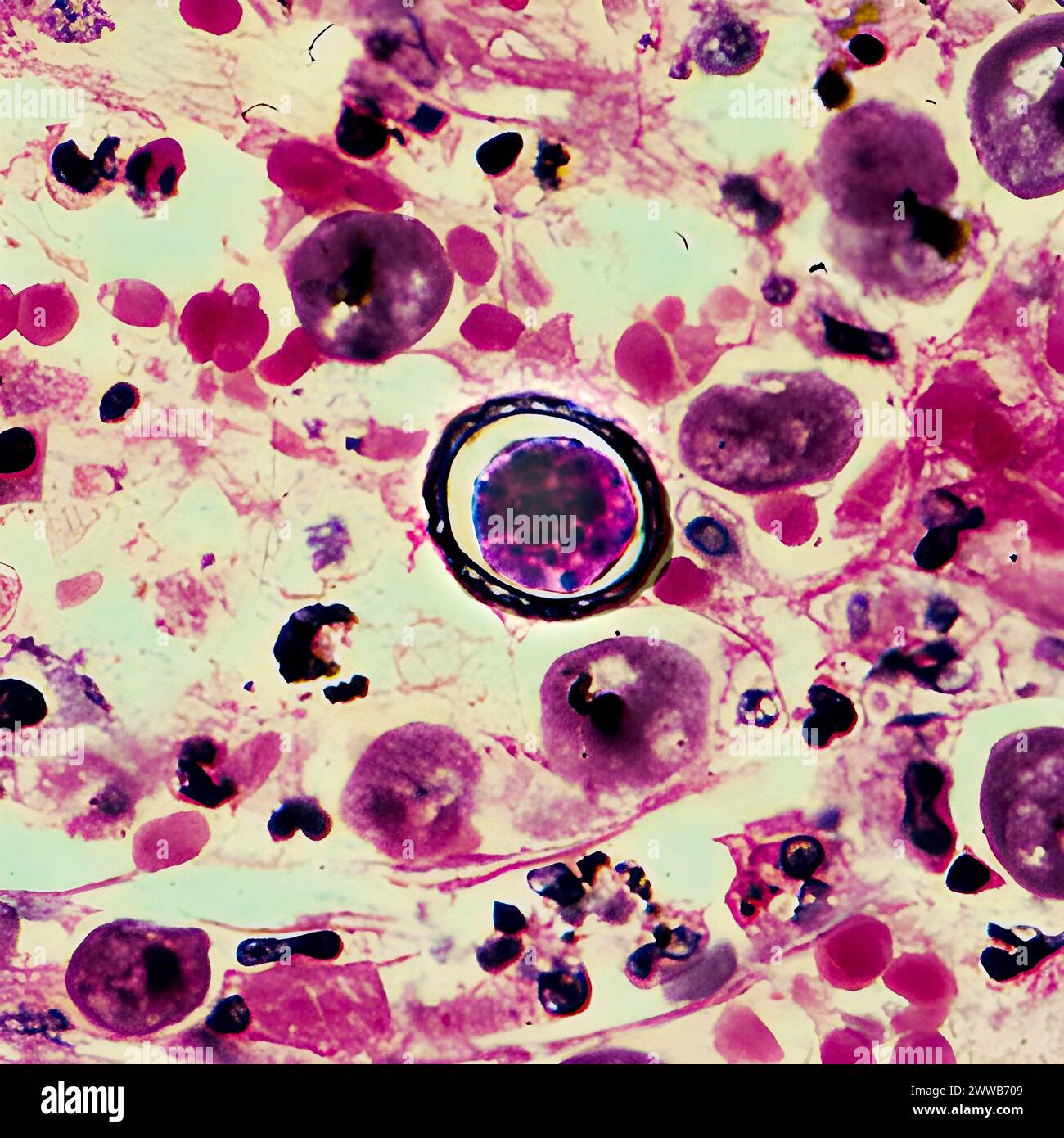 Acanthamoeba is a microscopic, free-living amoeba, or amoeba (single ...