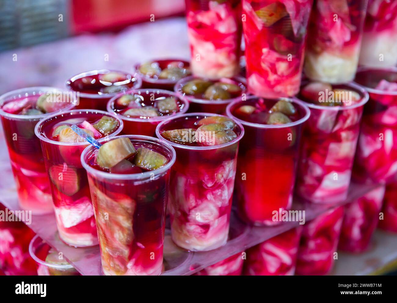 Traditional Turkish pickled vegetables in sour brine Tursu suyu in ...