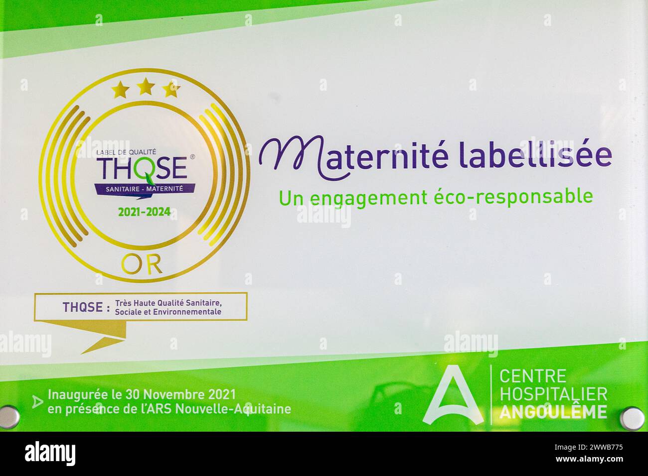 Very High Health, Social and Environmental Quality Label Stock Photo ...