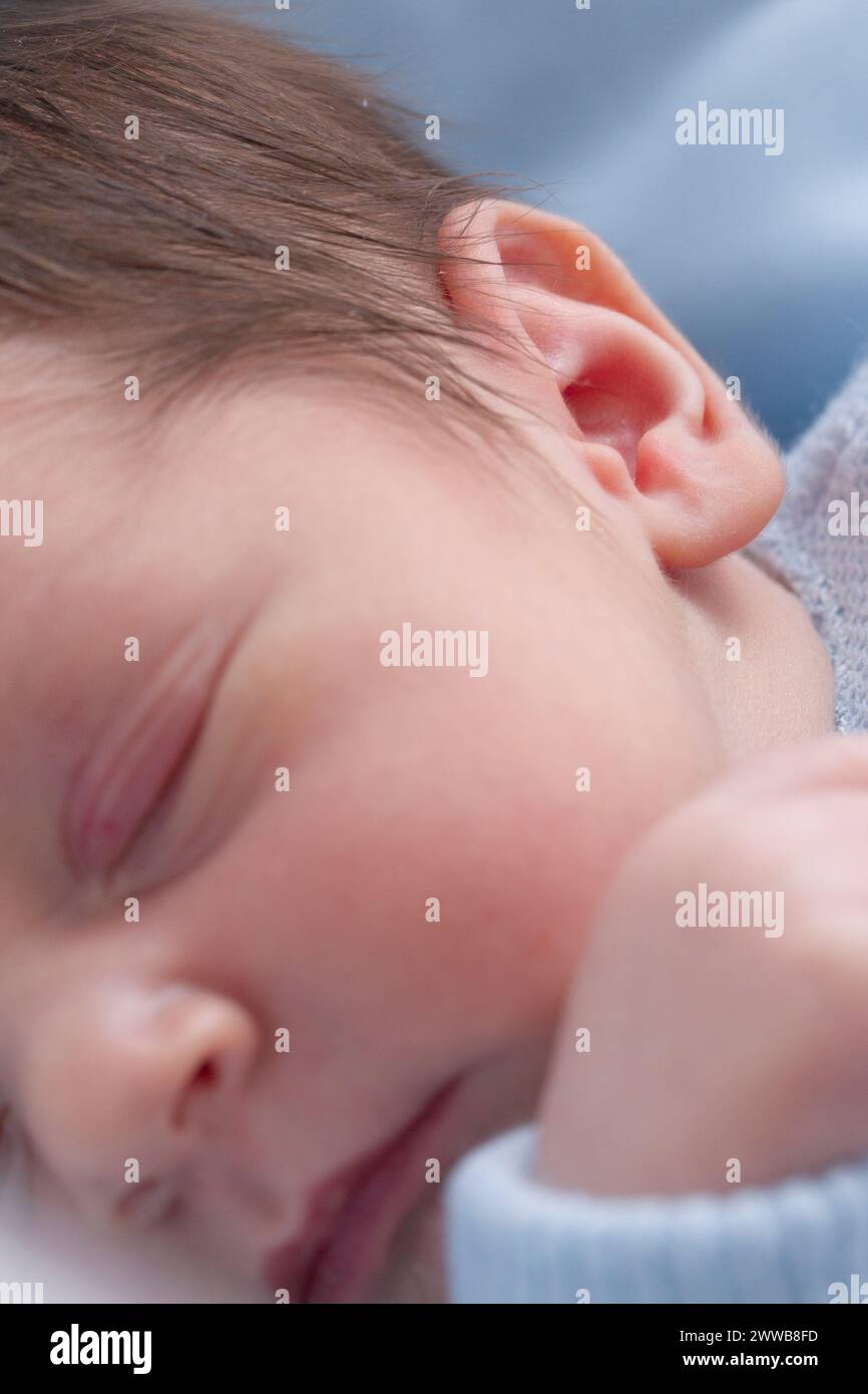 Newborn baby ear close hi-res stock photography and images - Alamy