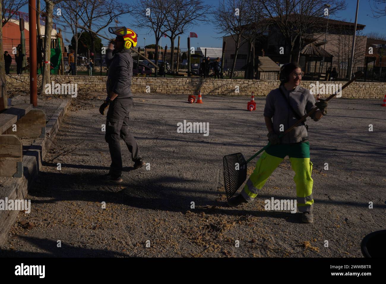 Disabled workers during green space maintenance workshops. These ...