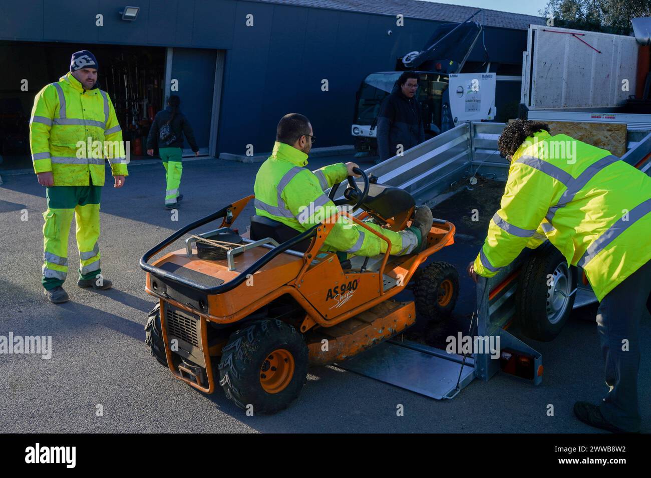 Disabled workers during green space maintenance workshops. These ...