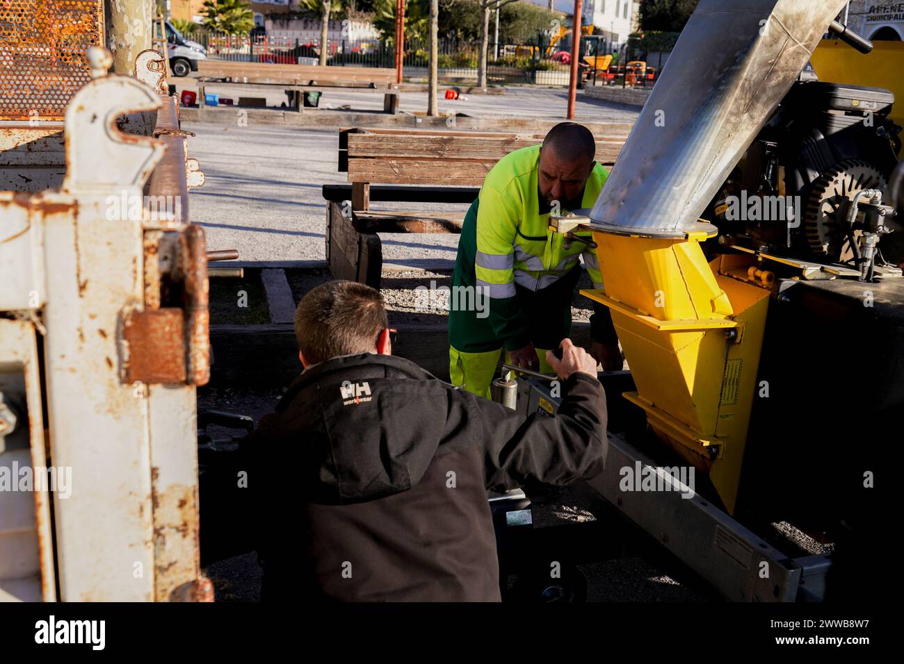Disabled workers during green space maintenance workshops. These ...