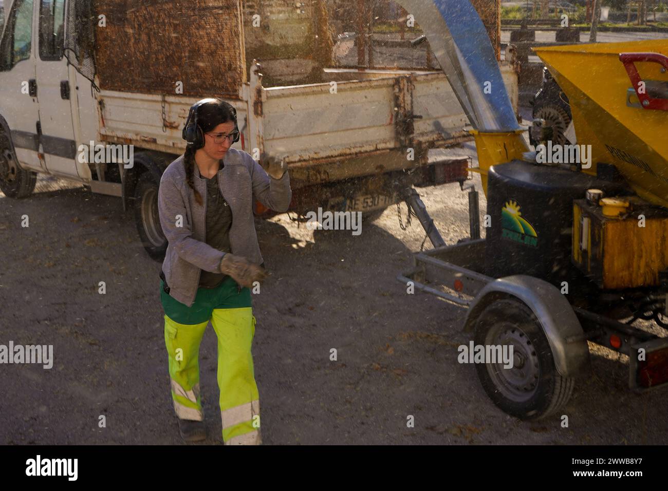 Disabled workers during green space maintenance workshops. These ...