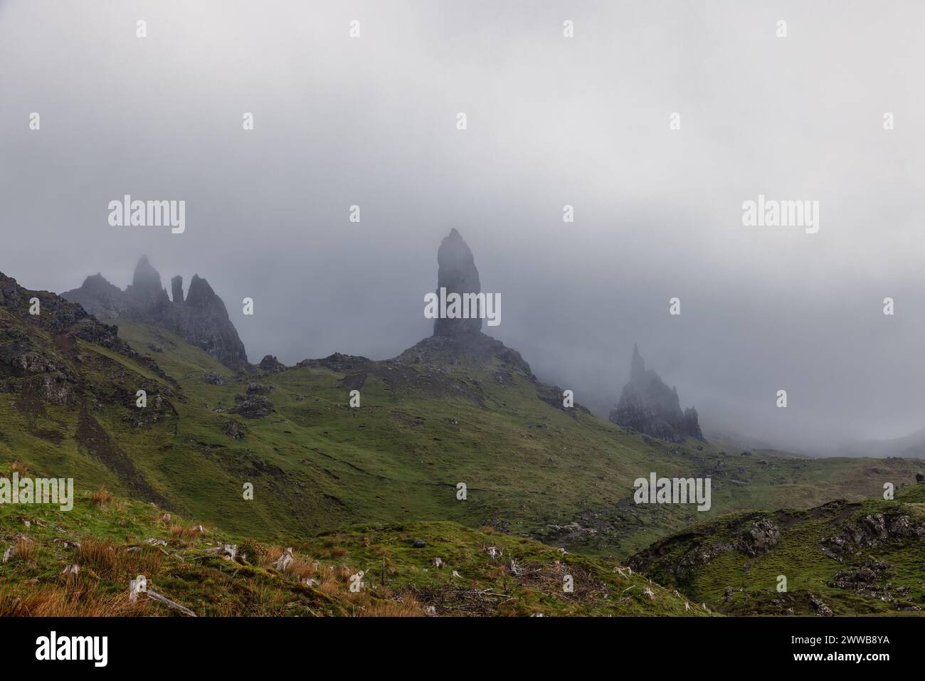 The Old Man of Storr, a distinctive pinnacle on the Isle of Skye ...