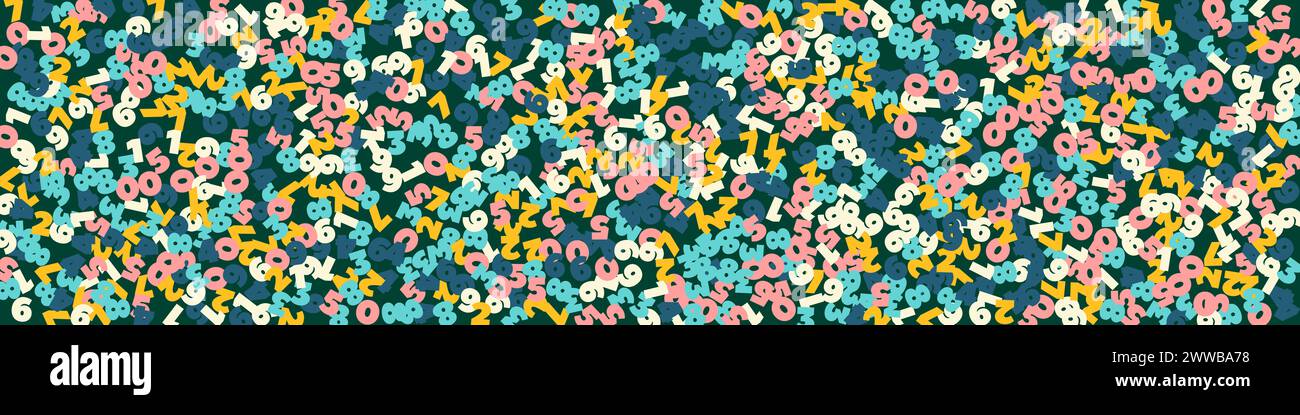 Falling pastel numbers. Math study concept with flying digits ...