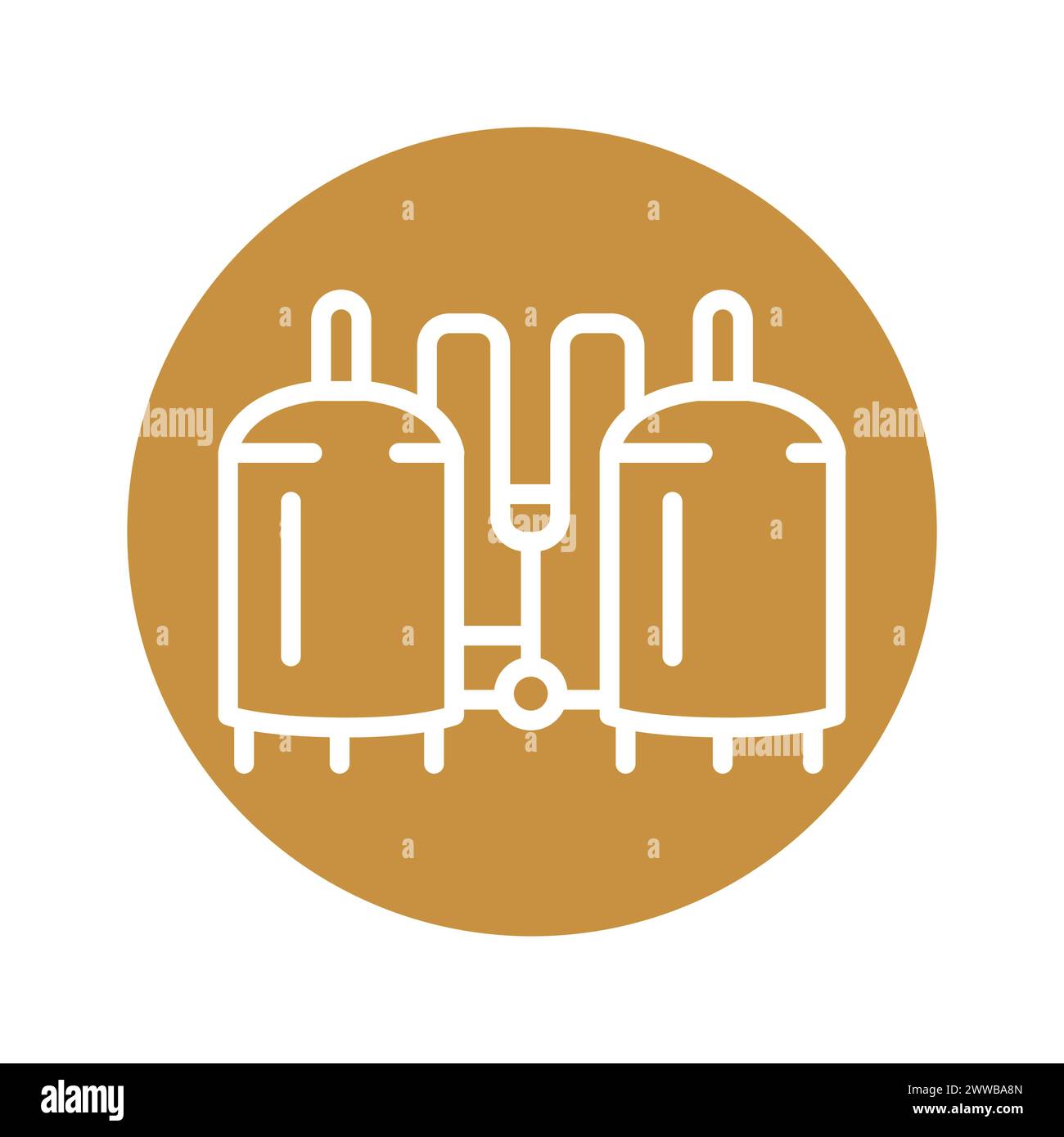 Brewing process black line icon. Pictogram for web page, mobile app ...