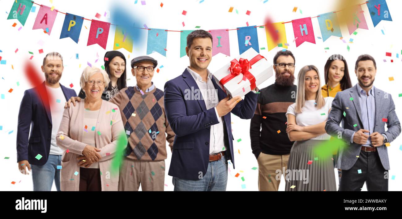 Young man celebrating birthday hi-res stock photography and images - Alamy