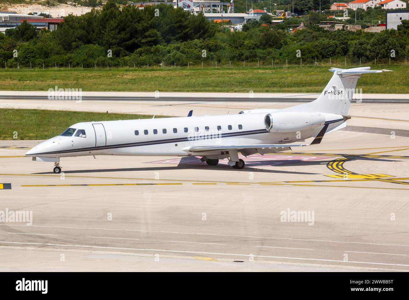 Split, Croatia - May 29, 2023: VallJet Embraer Legacy 600 airplane at ...