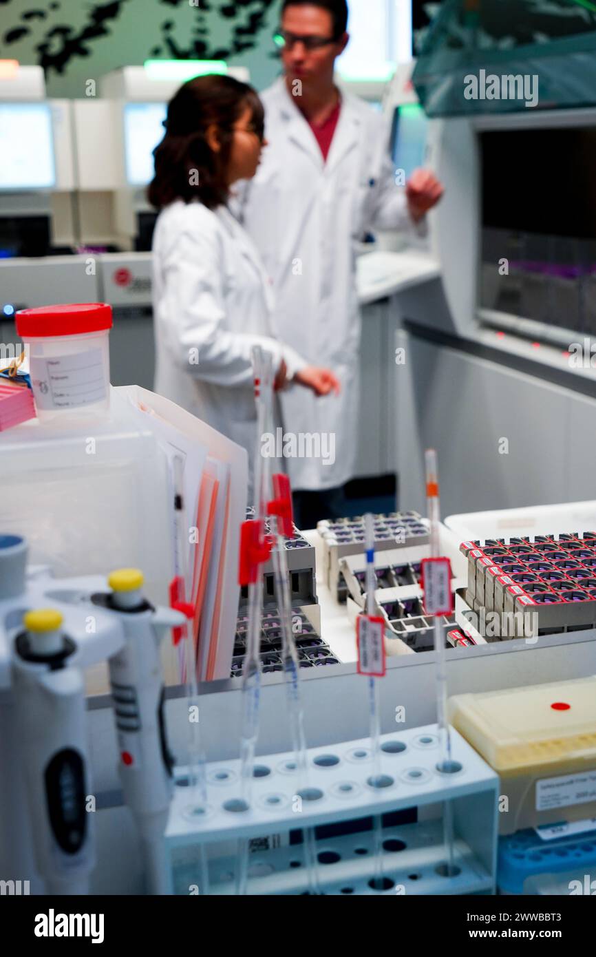 Technical platform of the Inovie 34 laboratory . Biochemistry bench ...