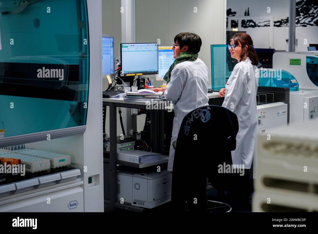 Technical platform of the Inovie 34 laboratory . Validation of analysis results Stock Photo - Alamy