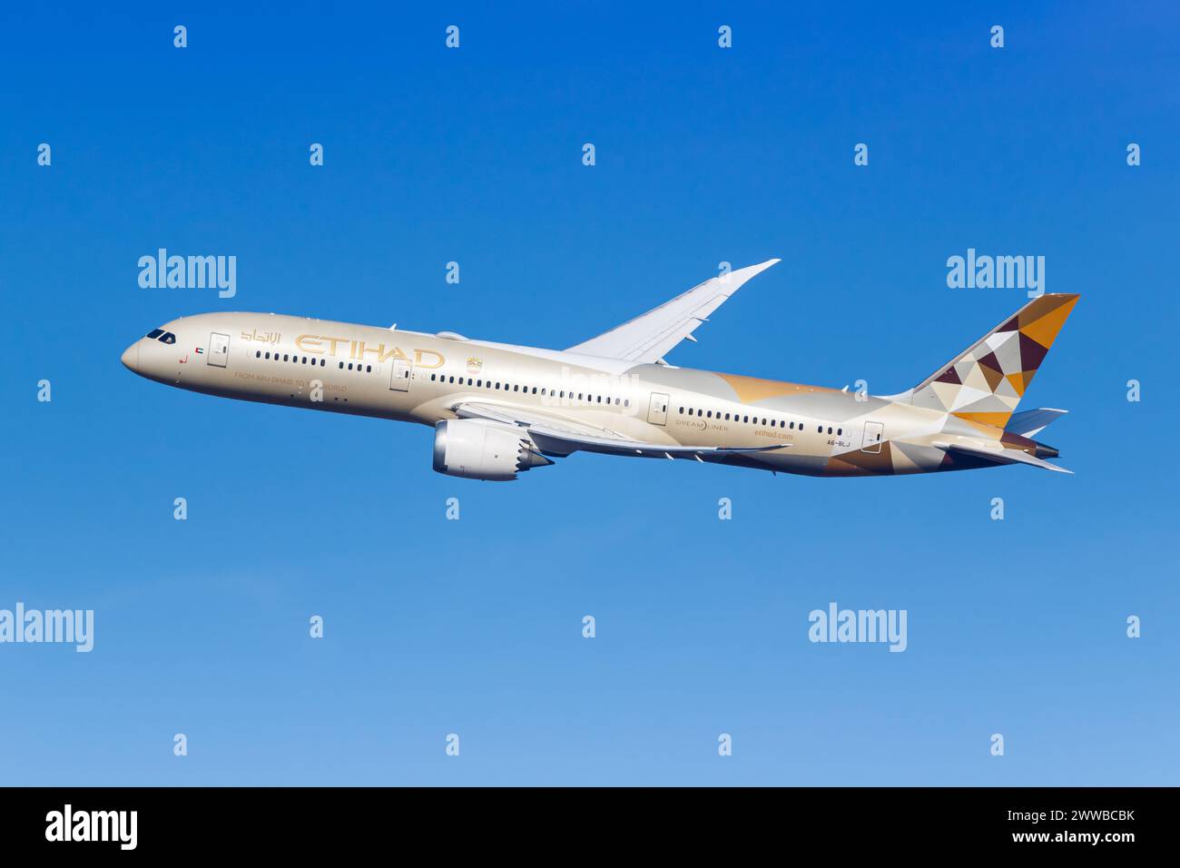 Munich, Germany - February 6, 2024: Etihad Airways Boeing 787-9 ...