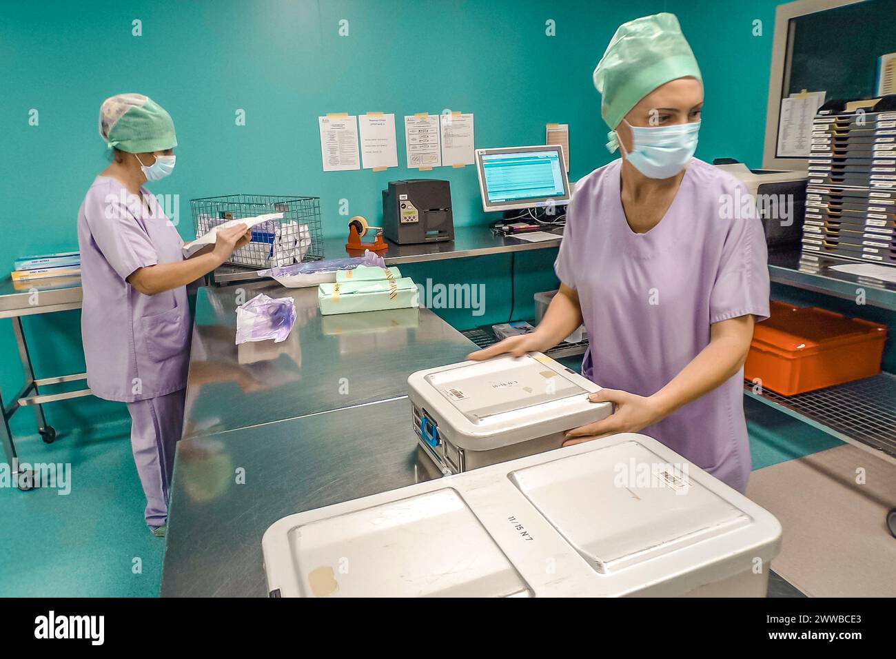 Sorting and preparation for the return of sterilized surgical equipment ...